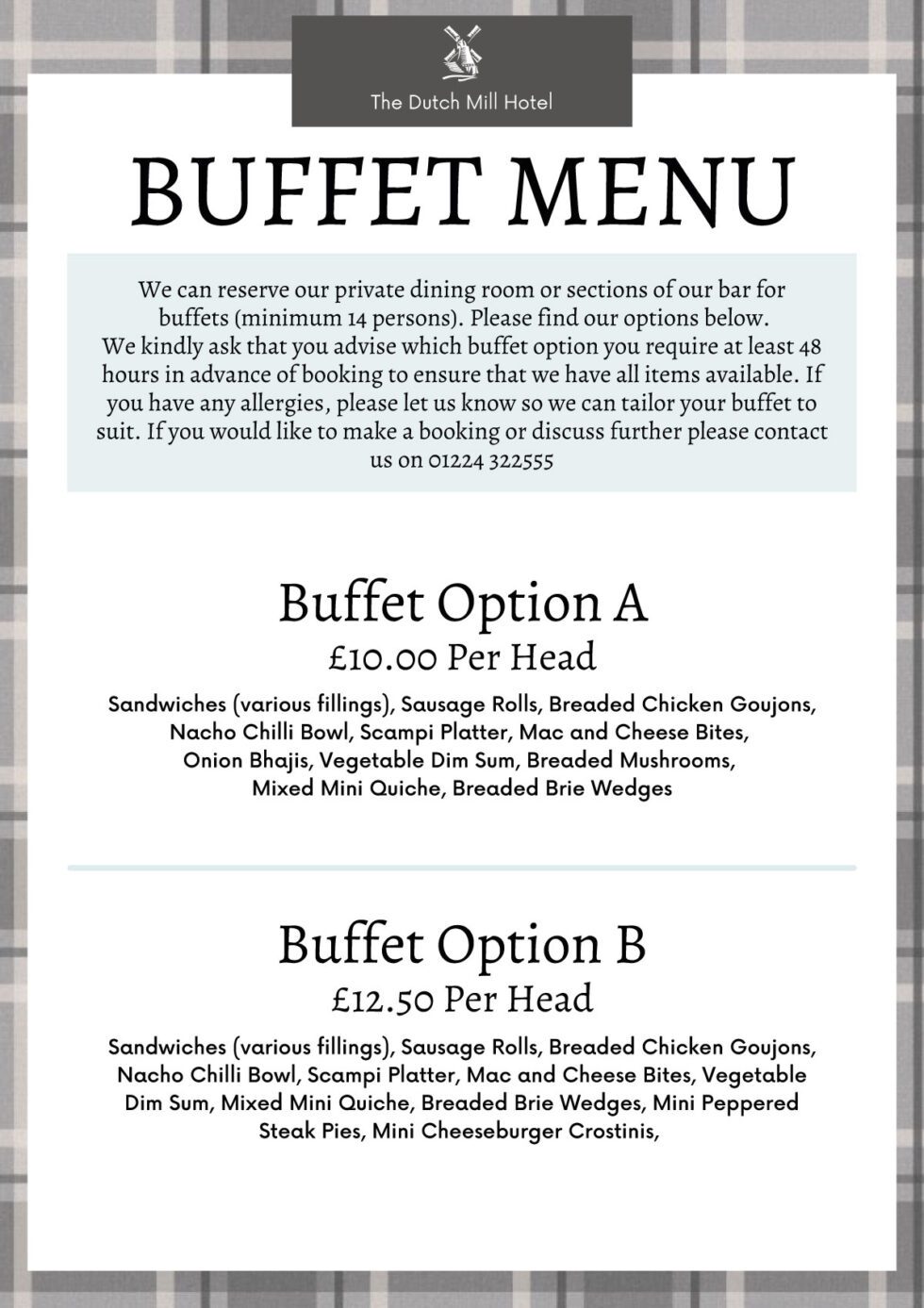 Buffet | The Dutch Mill Hotel