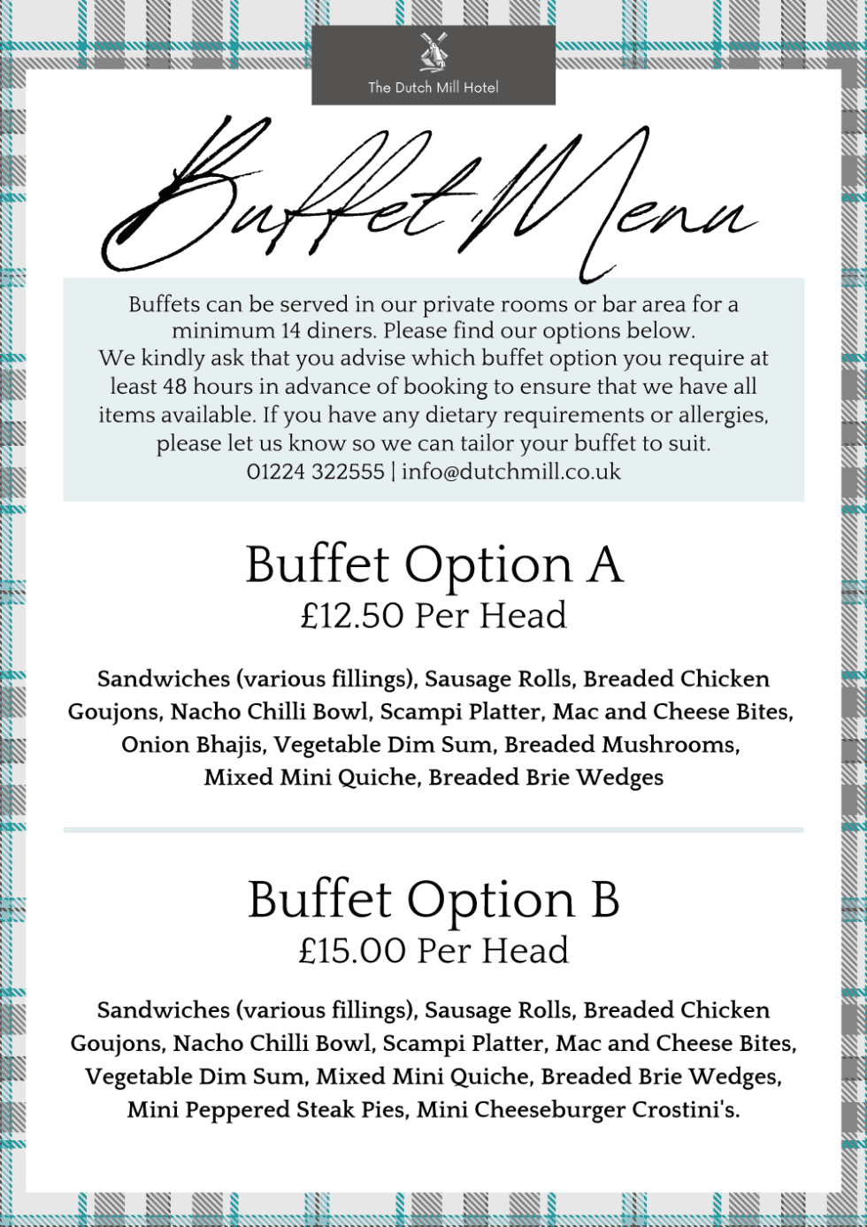 Buffet | The Dutch Mill Hotel